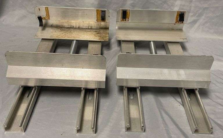 Set of Aluminum Adjustable Sliding Brackets with Spring Mechanisms ...