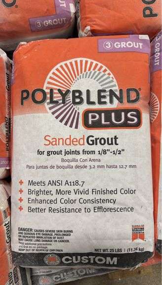 Custom Building Products Polyblend Plus #640 Arctic White 25 lb. Sanded ...