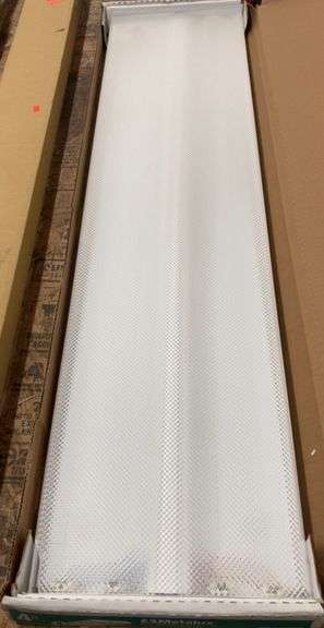 Metalux 4 ft. White 4-Light Residential Fluorescent Wraparound Fixture ...