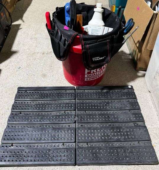 Bucket Organizer with Tools, Interlocking Rubber Mats and Handheld ...