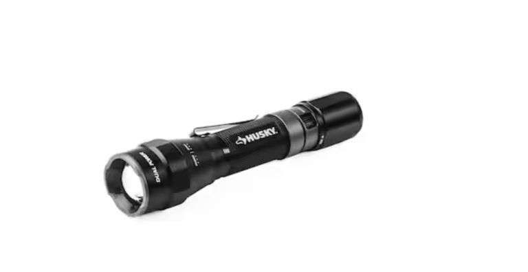 Husky 1200 Lumens Dual Power LED Rechargeable Focusing Flashlight ...