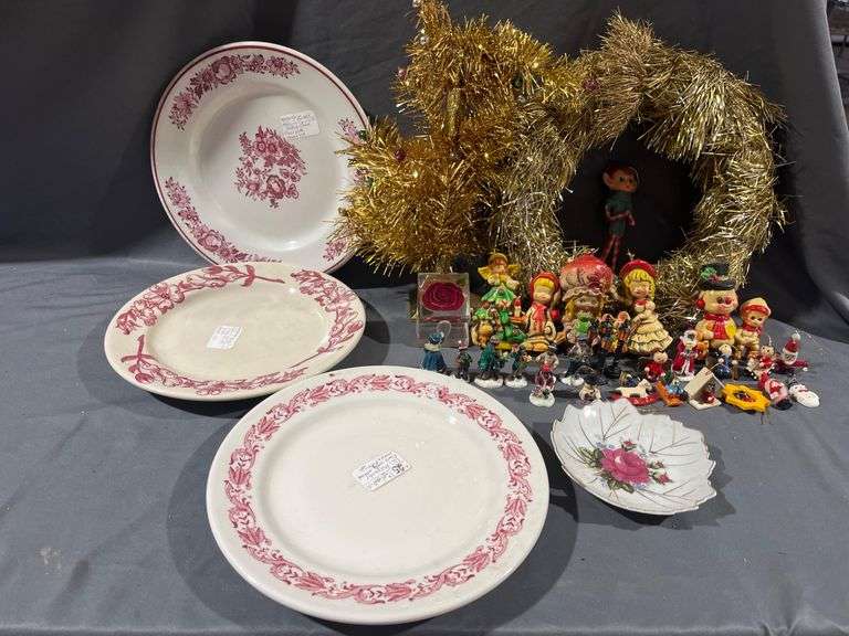 Lot of Decorative Holiday Items and Plates - Metzger Property Services, LLC