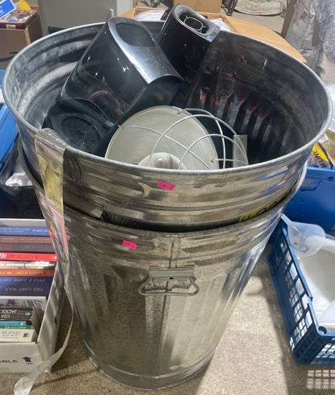 Metal Bin Containing Miscellaneous Household Items - Metzger Property ...