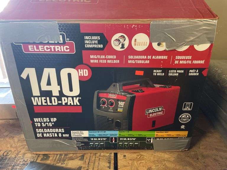 Lincoln Electric Weld-Pak 140 Amp MIG and Flux-Core Wire Feed Welder ...