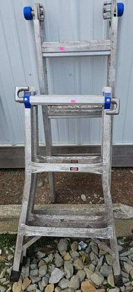 Werner Multi-Position Aluminum Ladder, 13-Foot, 300 lb Load Capacity ...
