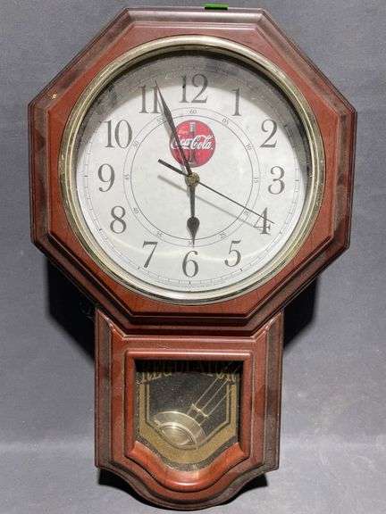 Coca-Cola Branded Regulator Wall Clock, 13”x20” - Metzger Property ...