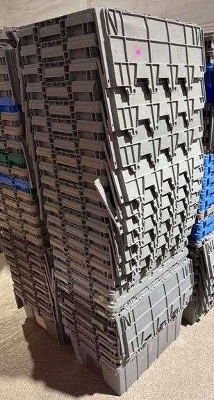 Stackable Reusable Plastic Storage Containers with Attached Lids ...
