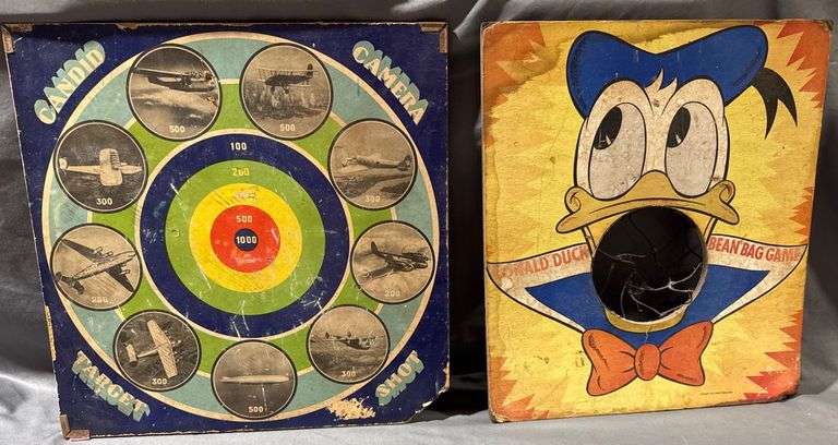 Pair of Vintage Wooden Target Games - Metzger Property Services, LLC