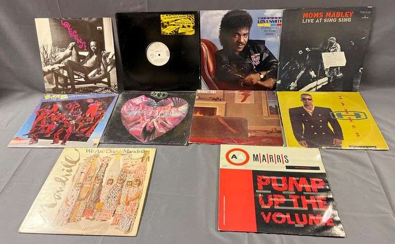 Group of 10 Vinyl Records Featuring Various Artists and Genres ...