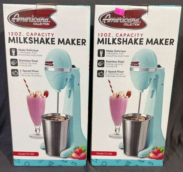 Two Americana Collection 12 oz. Capacity Milkshake Makers, Model TS-749 ...