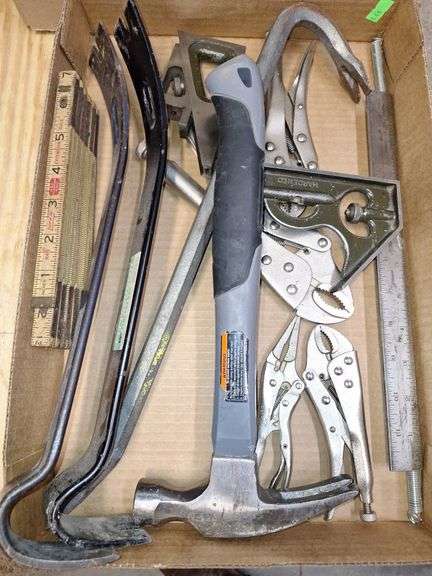 Pry bars, hammer, vise grips, crowbar, straight edge - Metzger Property ...