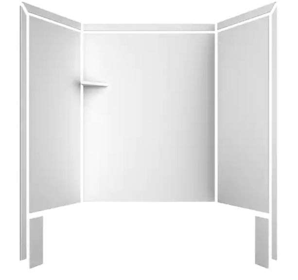 FlexStone Royale 36 in. x 60 in. x 80 in. 11-Piece Easy Up Adhesive ...