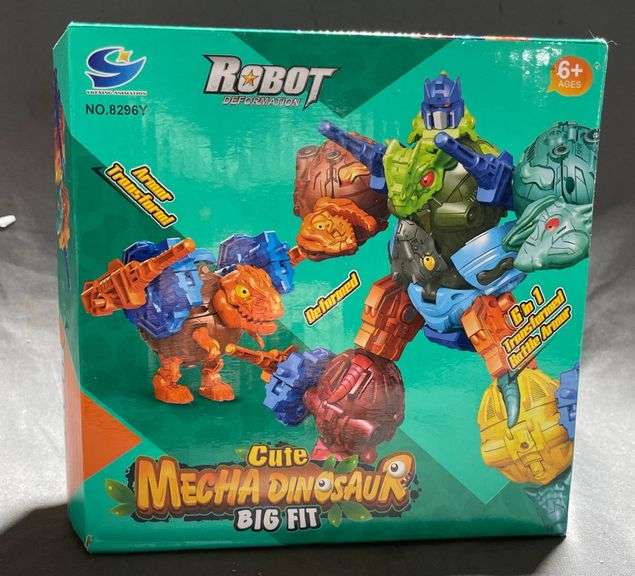 Robot Toy Set Featuring Cute Mecha Dinosaur Big Fit Transforming Pieces ...