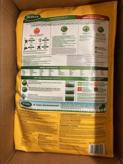 Turf Builder 33.95 lbs. 12,000 sq. ft. Weed and Feed5, Weed Killer Plus ...