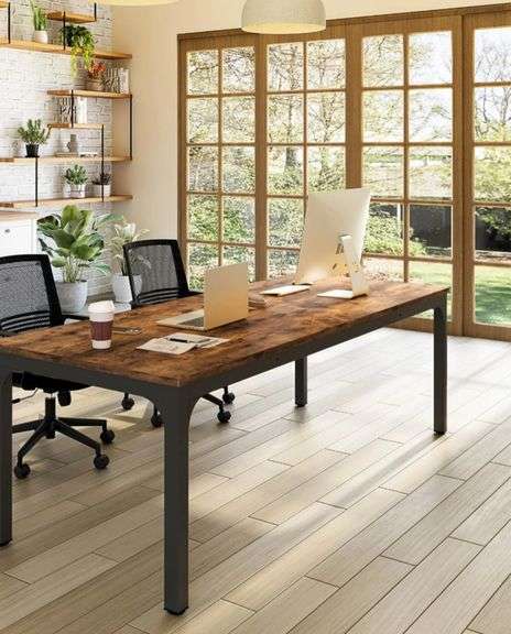 Rectangle Executive Desk, 78.7" Computer Desk 6FT Conference Table ...