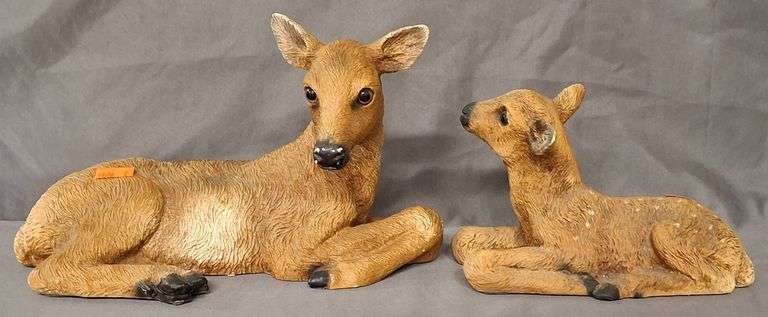 Deer and Fawn Resin Figurines by Homco - Metzger Property Services, LLC