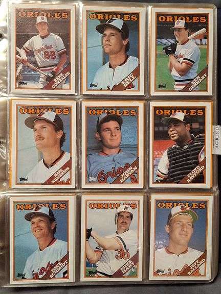 1988 Topps Baseball Card Set 1-792 in Binder - Metzger Property ...