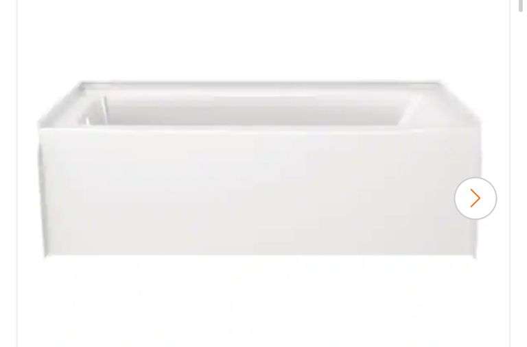 Delta Classic 500 60 in. x 30 in. Alcove Deep Soaking Bathtub with Left ...