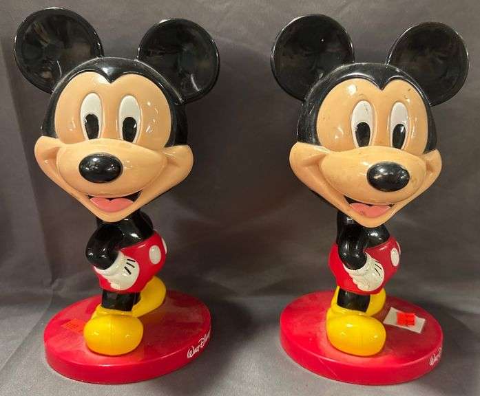 Set of Two Mickey Mouse Bobble Heads 8.5" - Metzger Property Services, LLC