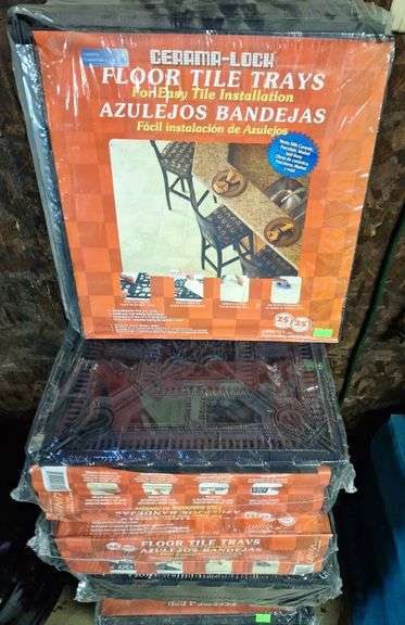 9 Boxes Black Floor Tile Trays - 12 per box - Metzger Property Services ...