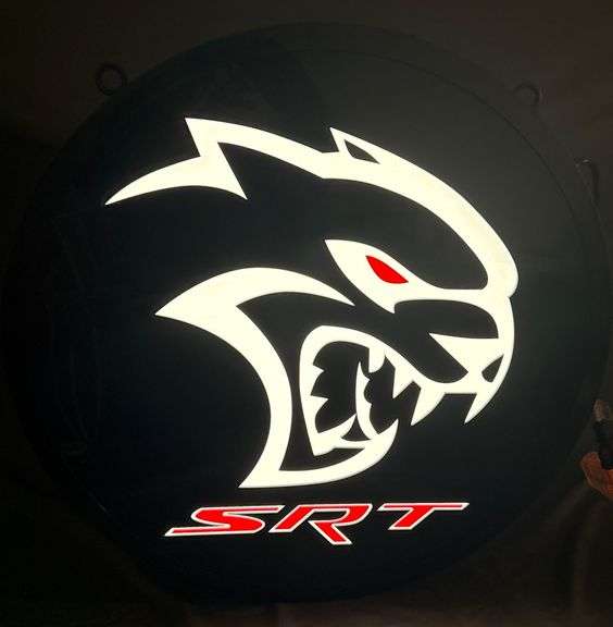Illuminated SRT Logo Sign 24-Inch Diameter - Metzger Property Services, LLC