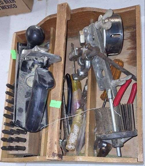 Letter Stamp set, Handheld Planer, Drill Attachment, and Screwdriver ...