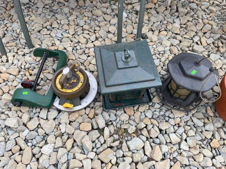 Outdoor Garden Items Including Lawn Sprinklers and Lanterns - Metzger ...