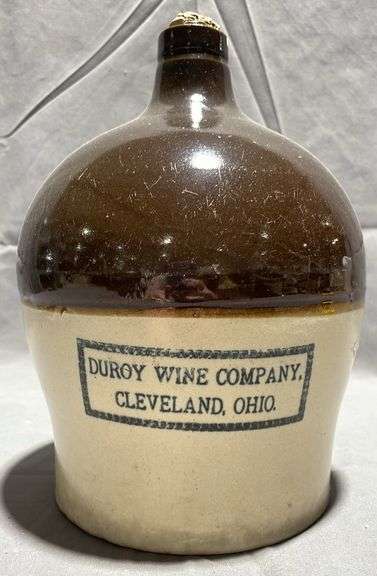 Duroy Wine Co. Two Tone Stoneware Jug with Stopper 11”H - Metzger ...