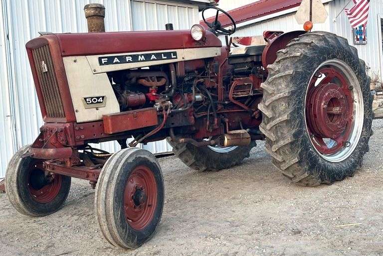 Farmall 504 Tractor, gas, ta, Rear weights, 3pt, 540 PTO, Hyd. remote ...