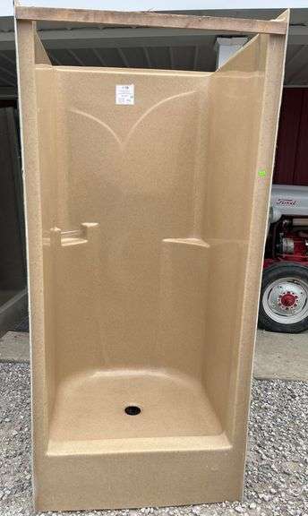 Frontline Manufacturing Fiberglass Shower Stall 36x36x79 - Metzger ...