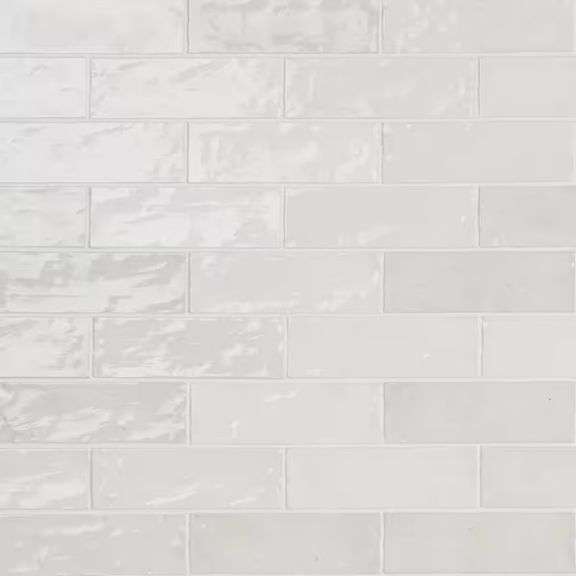 4 - Kingston White 3 in. x 8 in. Glazed Ceramic Wall Tile (5.38 sq. ft ...