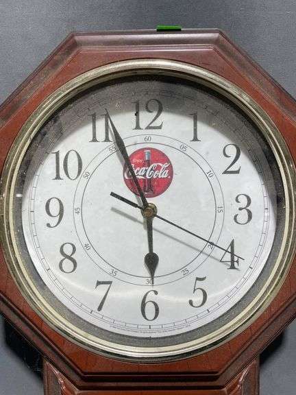 Coca-Cola Branded Regulator Wall Clock, 13”x20” - Metzger Property ...