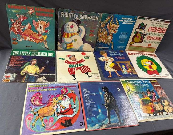 Group of 12 Holiday-Themed Vinyl Records Featuring Christmas Music ...