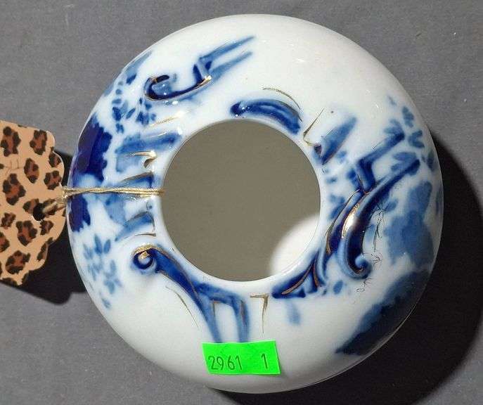 R. S. Prussia Flow Blue Porcelain Hair Receiver - Metzger Property ...