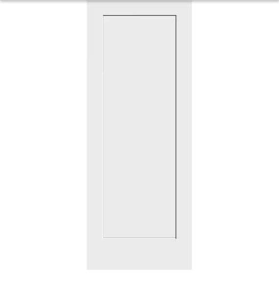 CODEL Doors 26 in. x 80 in. 1 Panel Wood Core White Primed Smooth MDF ...