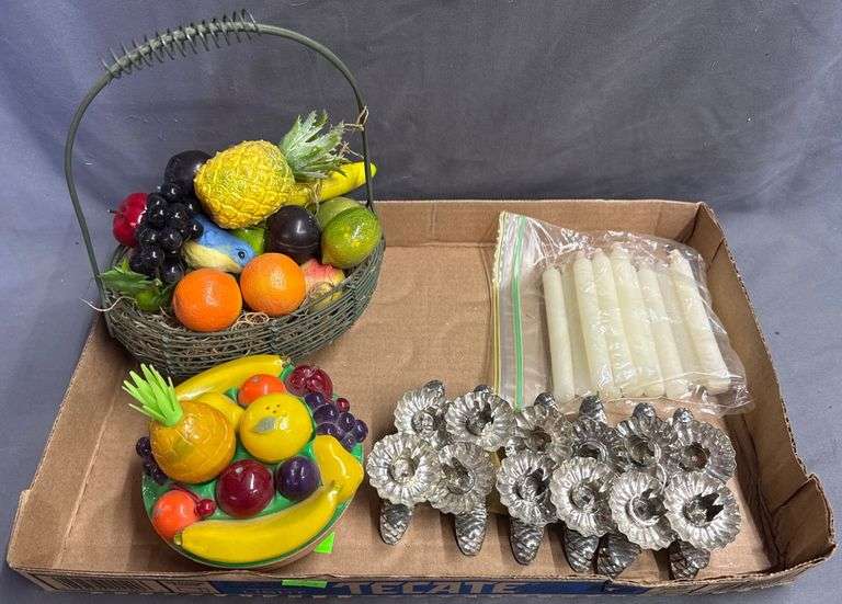 Artificial Fruit Arrangements, Candle Holders and Taper Candles ...