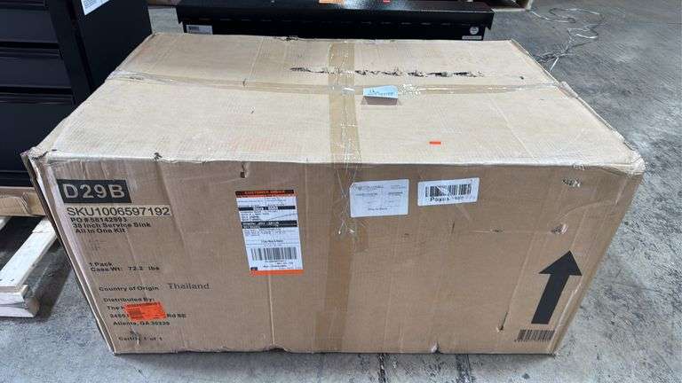 Glacier Bay 38 in. W x 24 in. D Freestanding Stainless Steel 3 ...