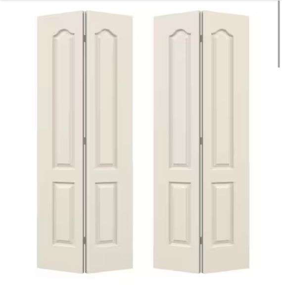 JELD-WEN 36 in. x 80 in. Camden Primed Textured Molded Composite Closet ...
