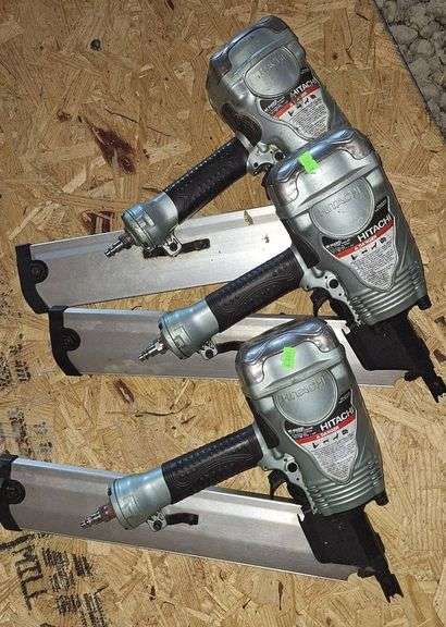 3 Hitachi NR83A2 Pneumatic Framing Nailers - Metzger Property Services, LLC