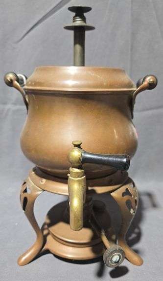 Copper & Brass Coffee Percolator (no lid) 12.5" - Metzger Property ...