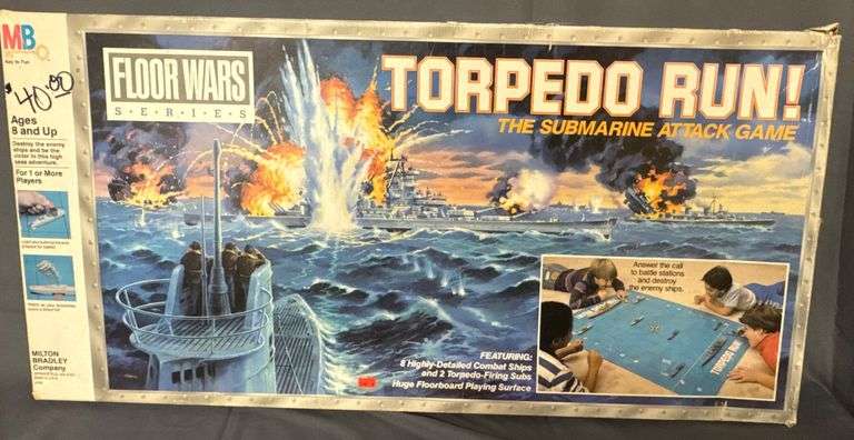 Torpedo Run Floor Wars Submarine Attack Game by Milton Bradley ...