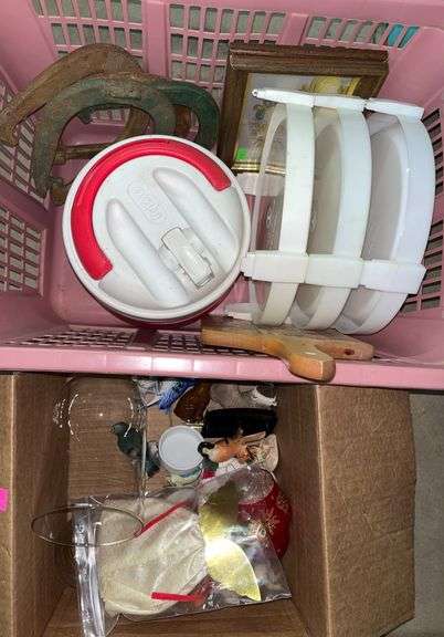 Home Goods Including Cast Iron Horseshoes, Tupperware Divide-A-Rack and ...