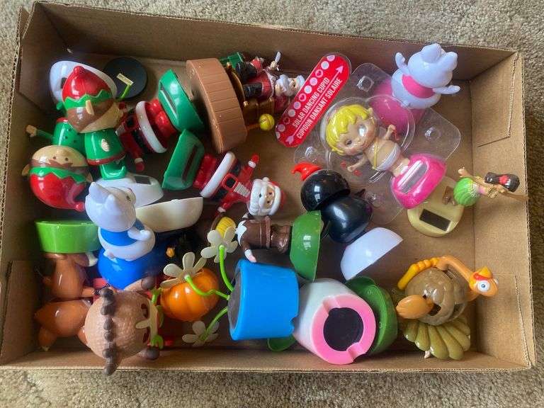 Figurines and Small Toy Assortment in Box - Metzger Property Services, LLC
