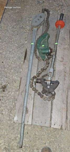 Ridgid pipe cutter, conduit bender, chain pipe wrench 48in - Metzger ...