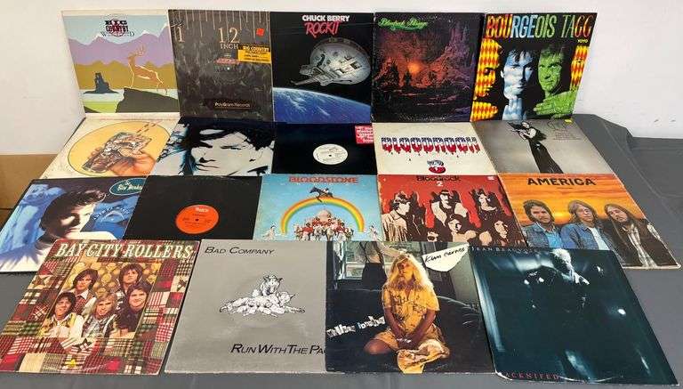 Collection of Vinyl Records Including Various Artists and Genres ...