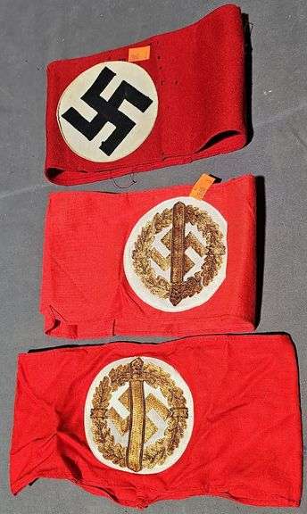 (3) German WWII Nazi Arm Bands - Metzger Property Services, LLC