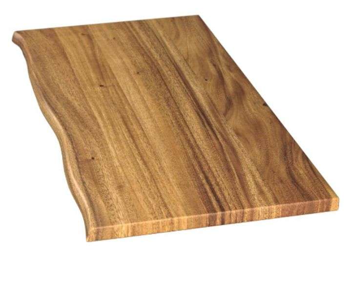 Hampton Bay 4 ft. L x 25 in. D Finished Saman Solid Wood Butcher Block ...