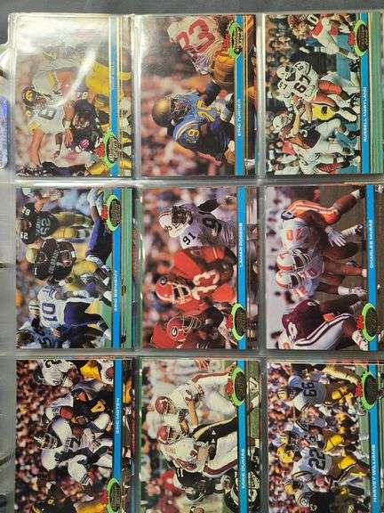 Collection of NFL Football Trading Cards in Binder Pages - Metzger ...