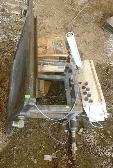 Industrial Radiator, Metal Frame Cart and Electrical Box with ...