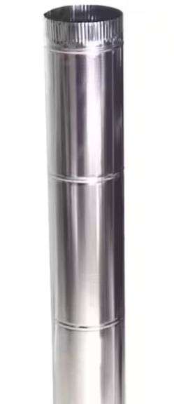 2-Master Flow 6 in. x 5 ft. Beaded Metal Duct Pipe - Metzger Property ...